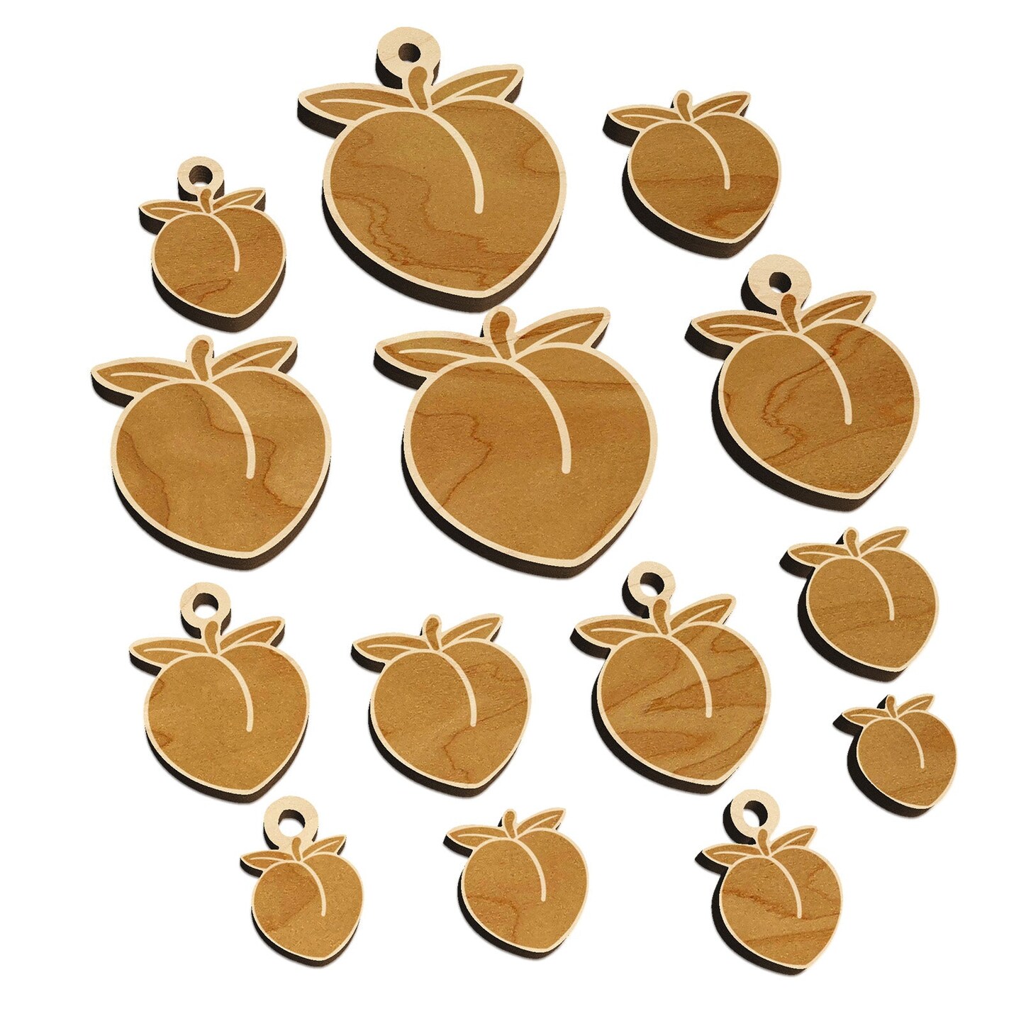 Plump Peach Solid Mini Wood Shape Charms Jewelry DIY Craft | Michaels