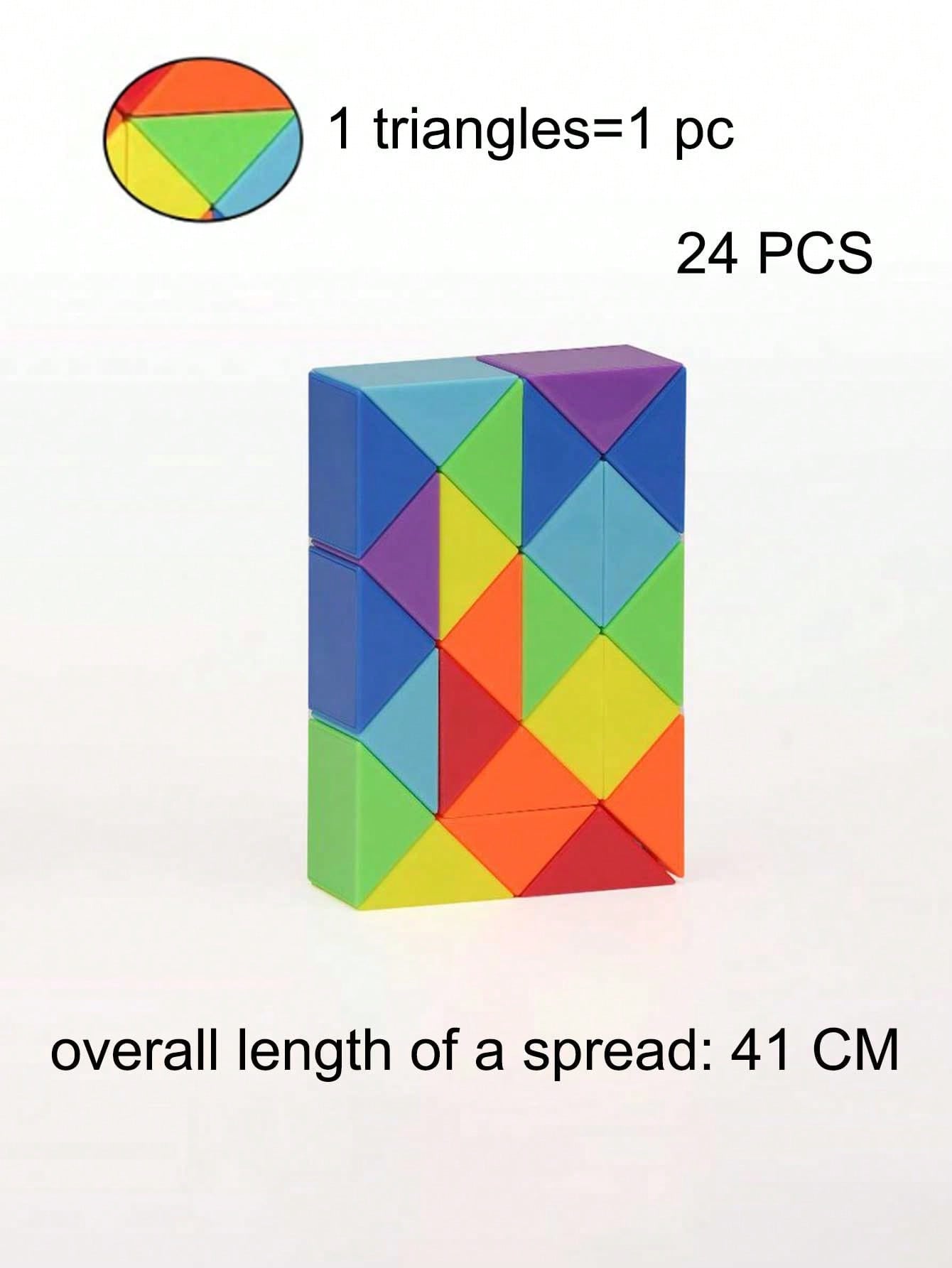 Rainbow Magic Snake Toy Cube Twist Puzzle 24-48 Wedges - Large Size ...