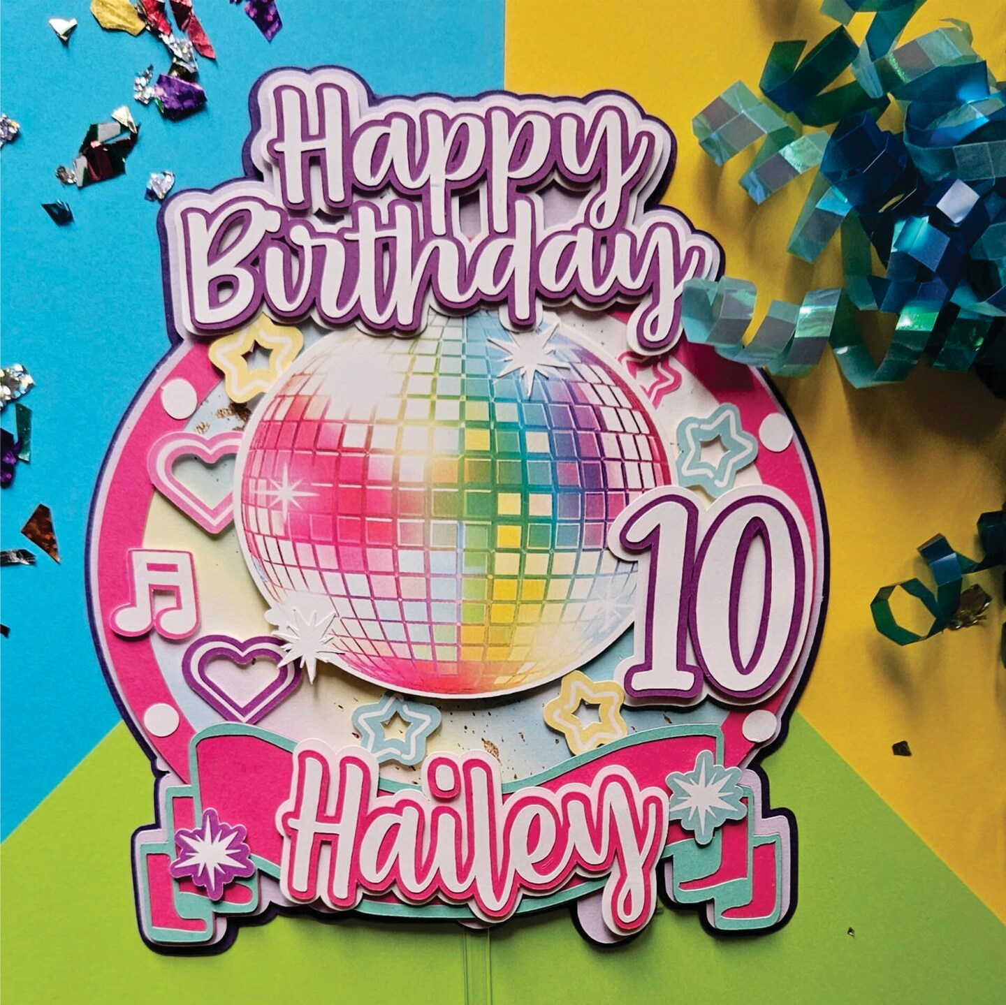 Disco party cake topper | MakerPlace by Michaels