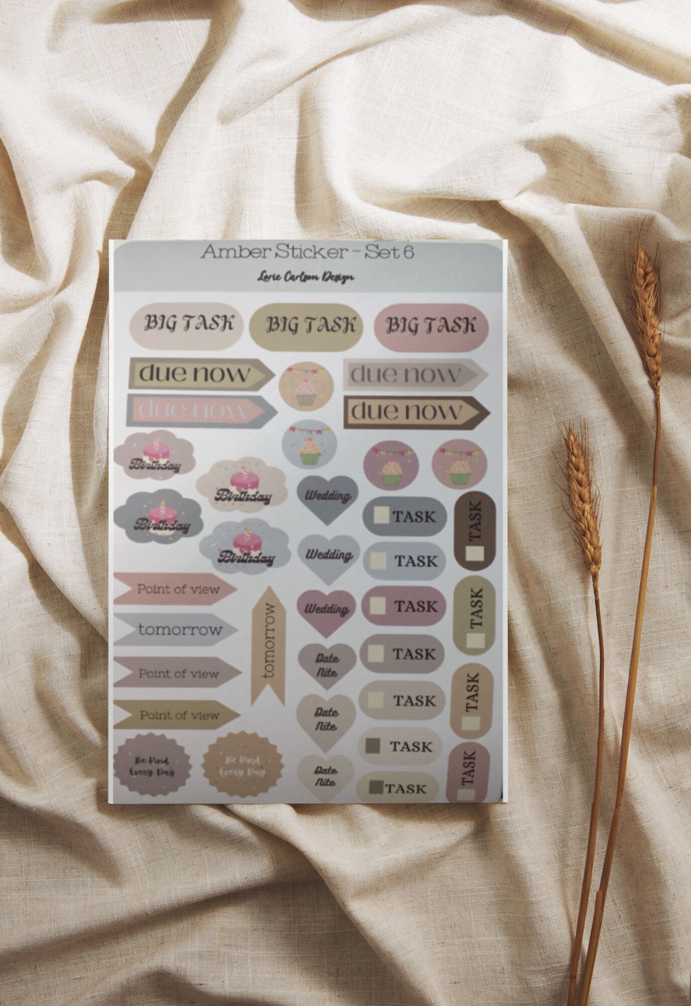Planner Stickers, Journal Stickers - Amber Series Set 6 | MakerPlace by ...