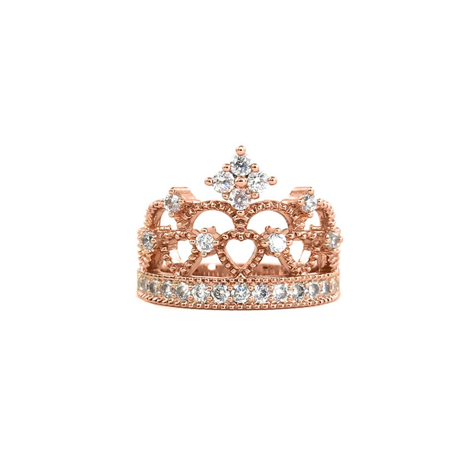 18k Rose Gold Princess Crown Band | Michaels
