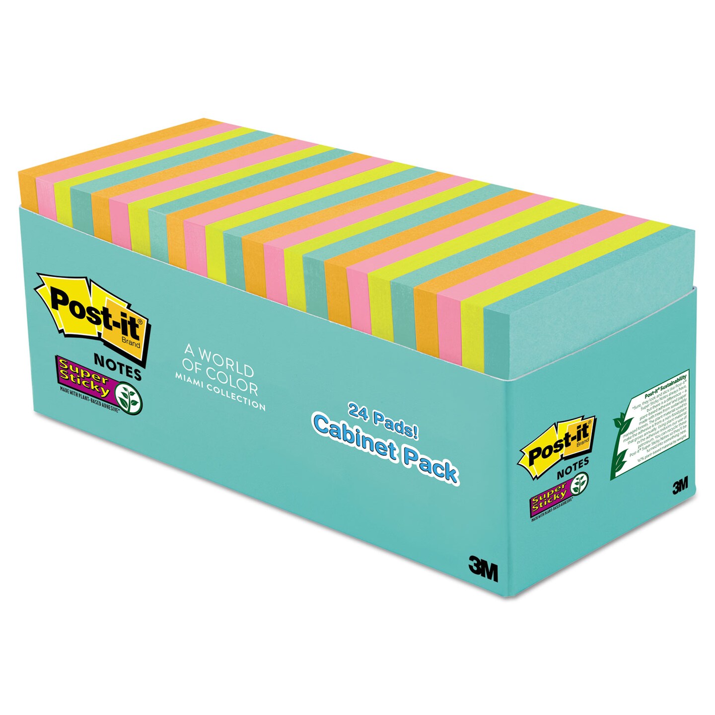 Post-it Pads in Supernova Neon Collection Colors Cabinet Pack 3 x 3 70 ...