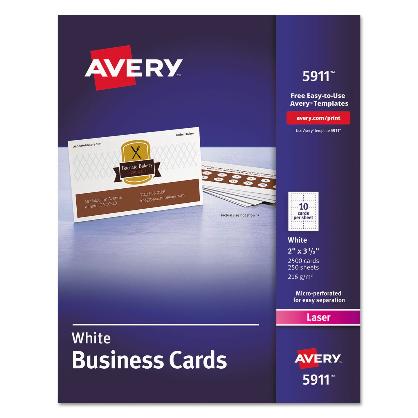 Avery Printable Microperforated Business Cards with Sure Feed ...