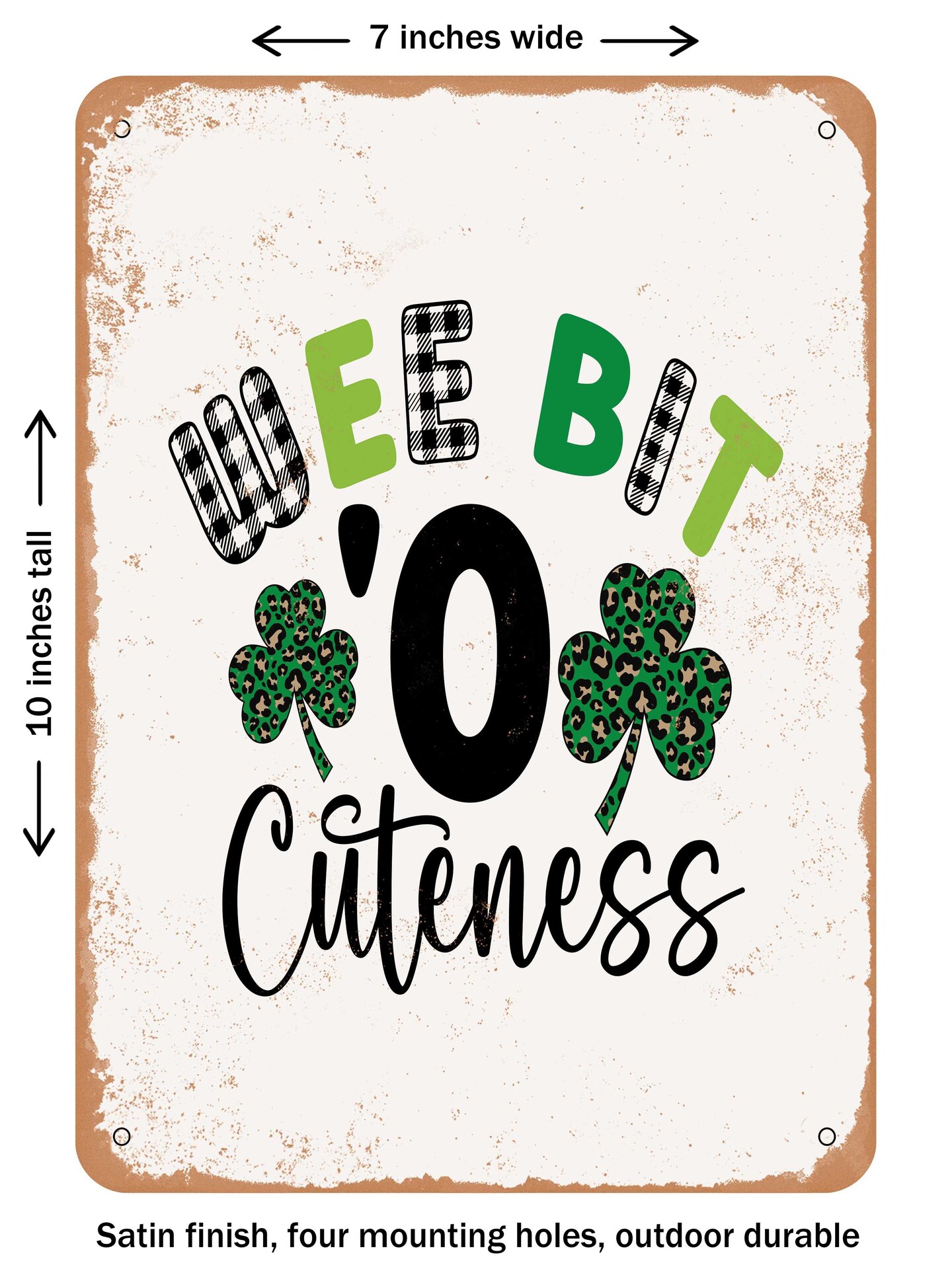 DECORATIVE METAL SIGN - Wee Bit O Cuteness - Vintage Rusty Look | Michaels