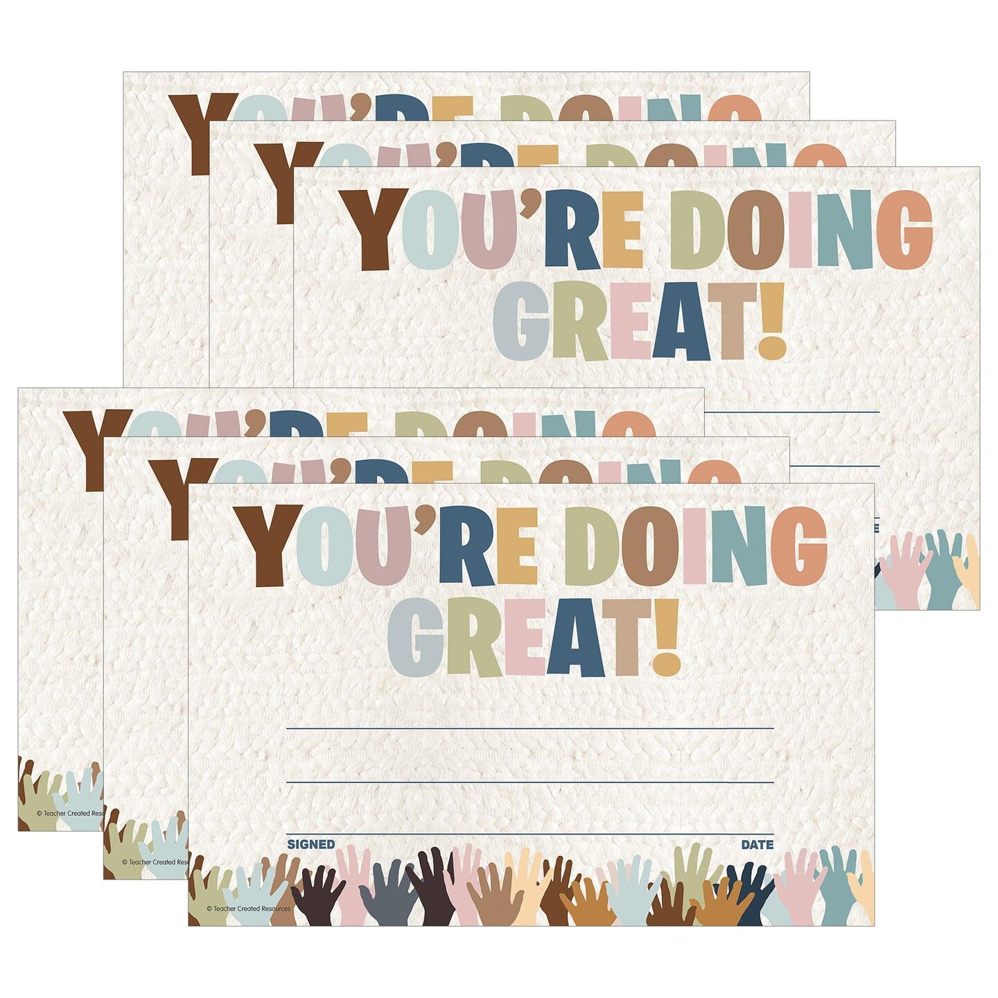 Everyone is Welcome You're Doing Great! Awards, 30 Per Pack, 6 Packs ...