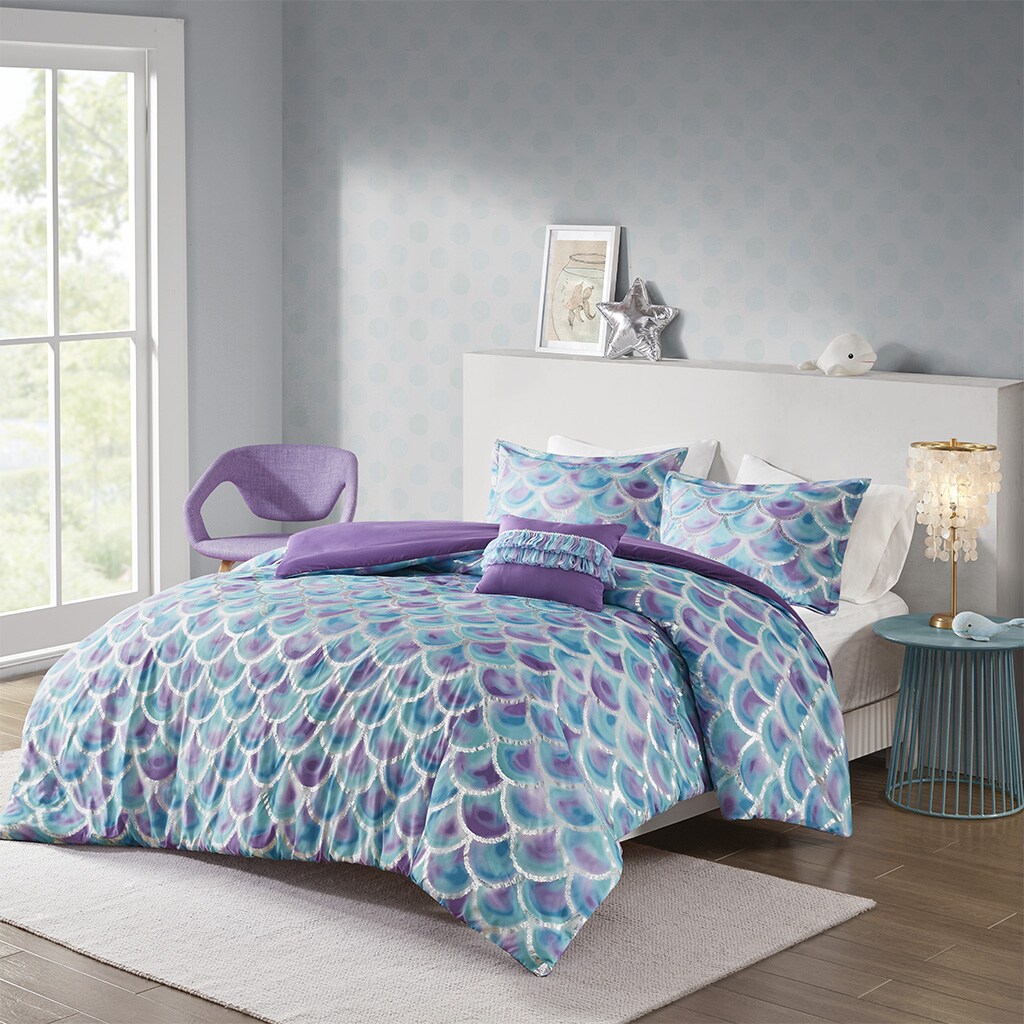 Gracie Mills Metallic Printed Reversible Duvet Cover Set | Michaels