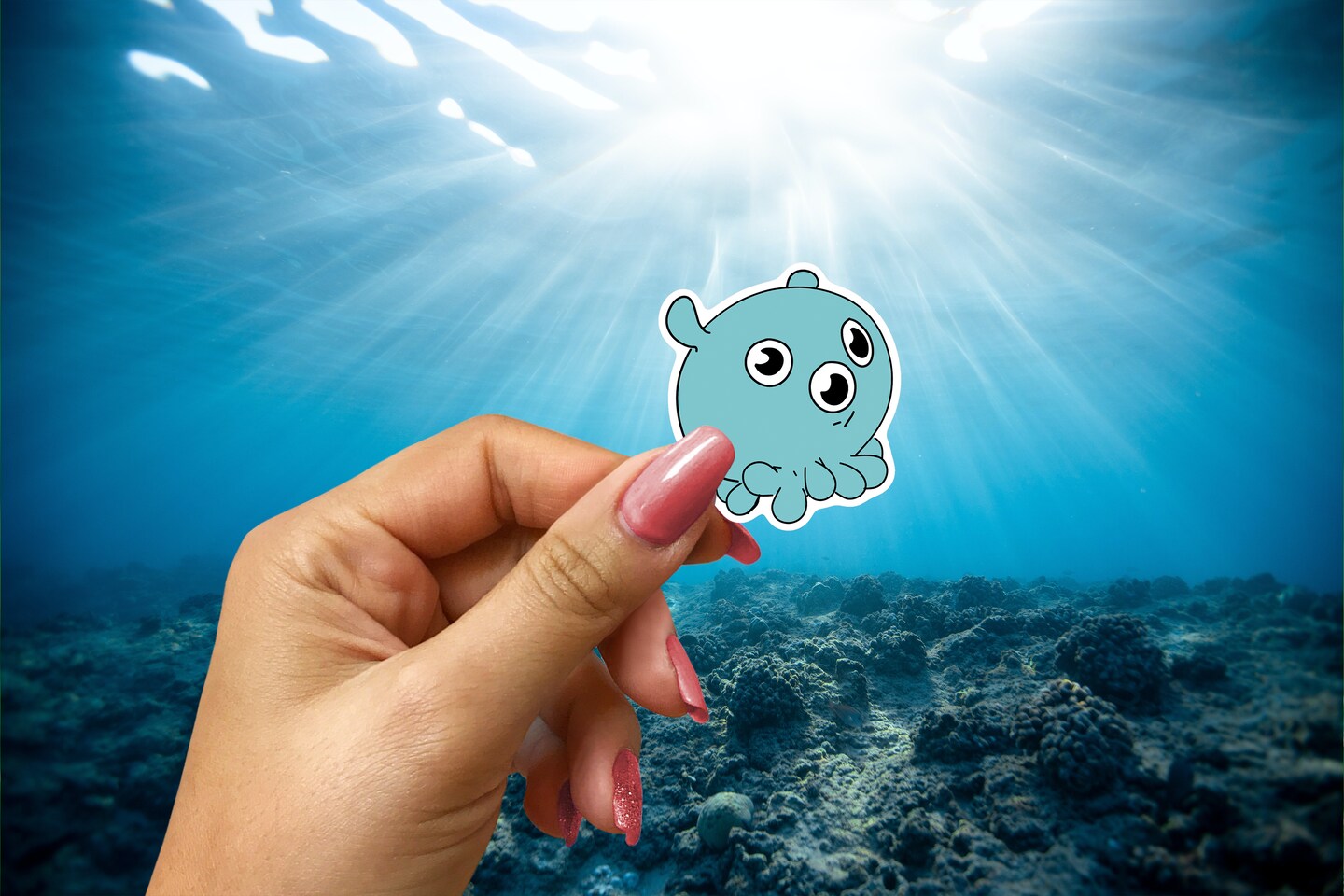 Blob Sticker, Ocean Creature Stickers, Stickers for laptop, Weather ...
