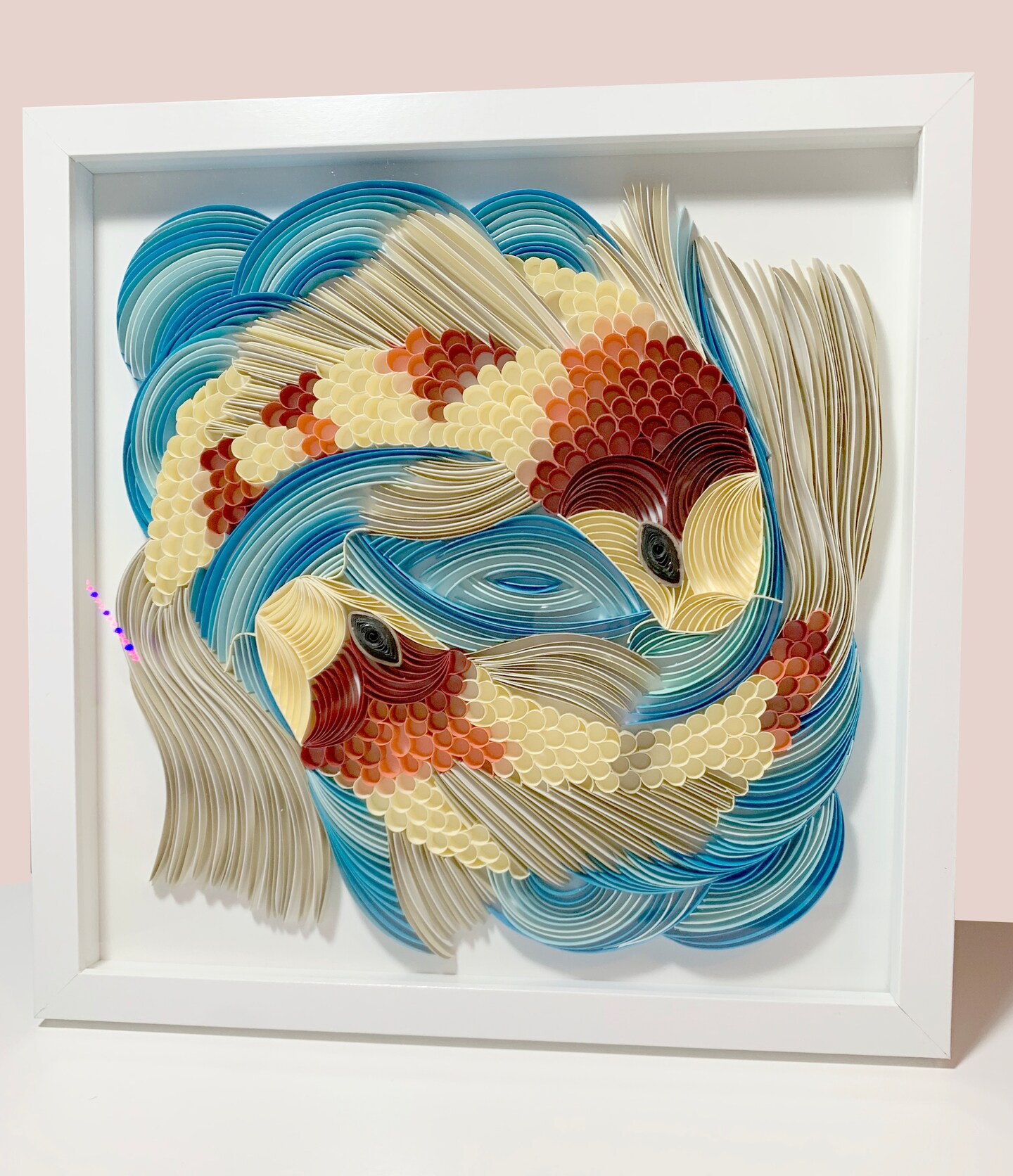 Japanese Fishes, Custom Design, Quilling Artwork, Cut Cutting, Creative ...