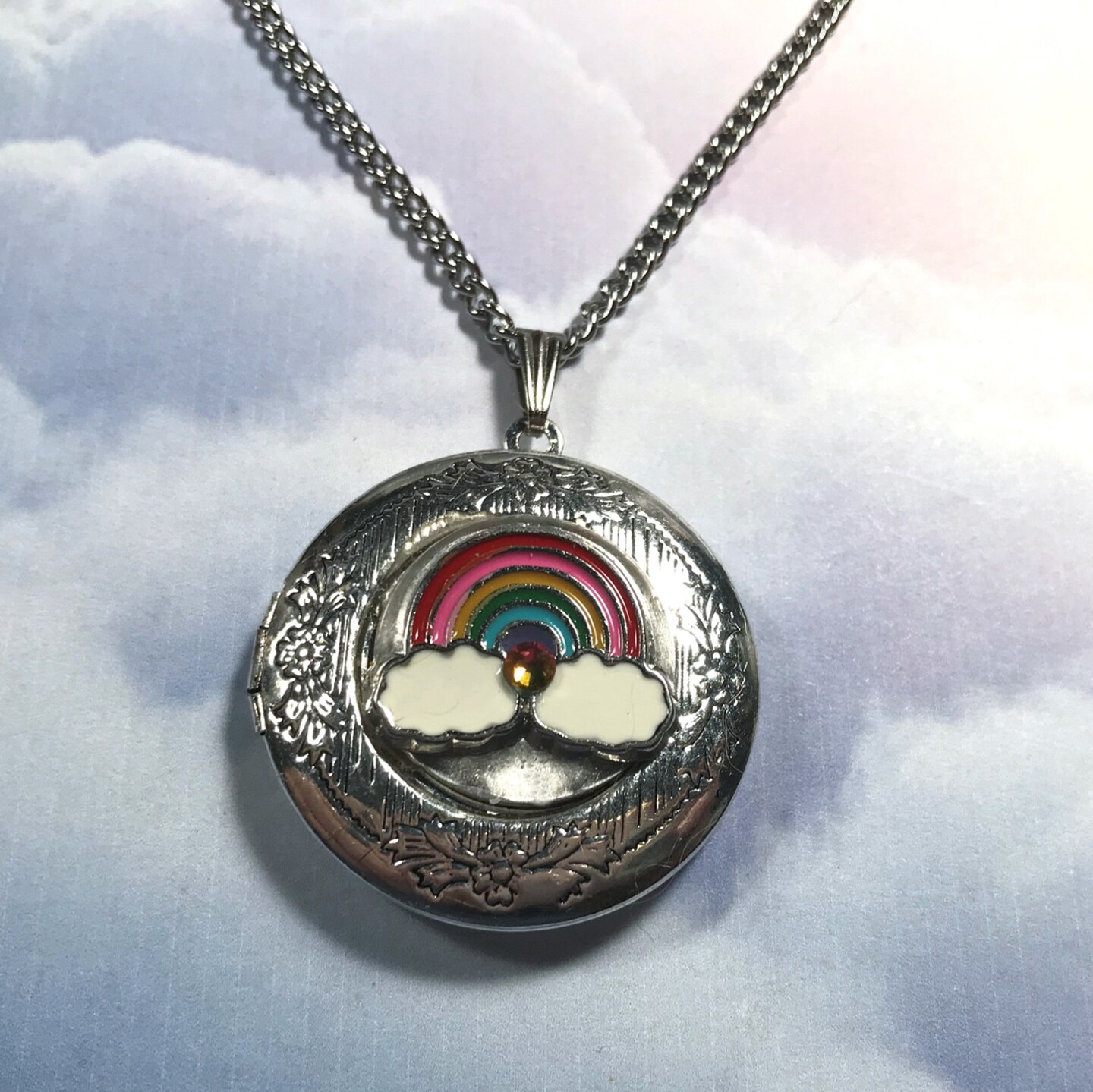 Rainbow Bridge Photo Locket Necklace Pet Loss Locket Jewelry with Photo ...