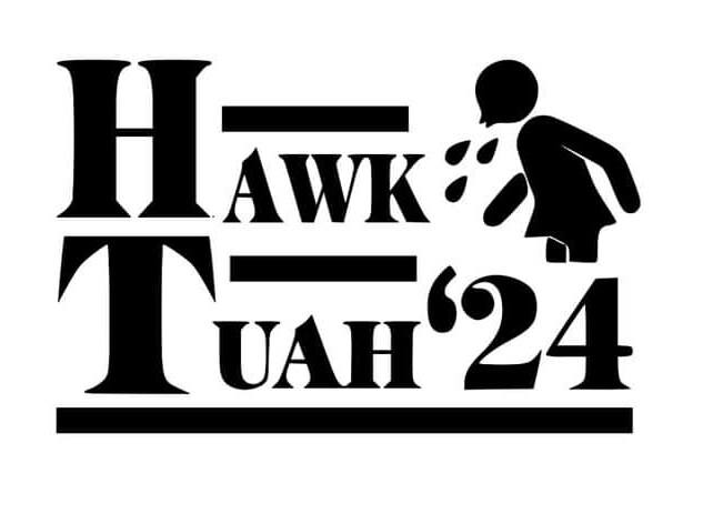 Hawk Tuah '24 Vinyl window decal, Nice looking flag decal Window Decal ...