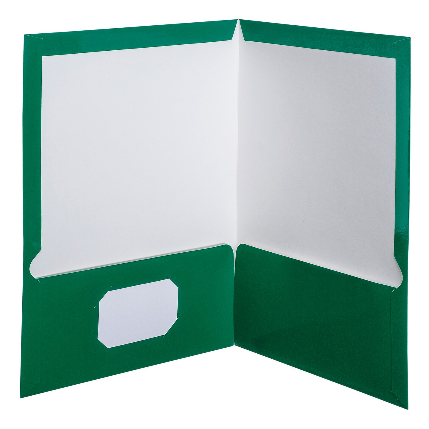 Oxford 2-Pocket Laminated Folder, 100 Sheet Capacity, Hunter Green ...