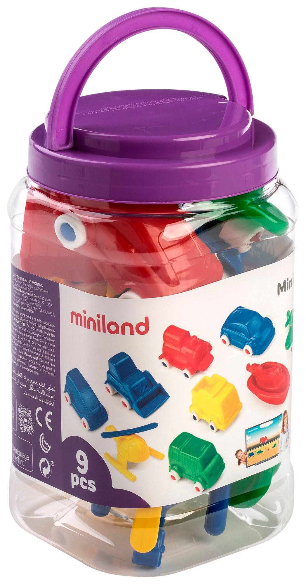 Miniland Minimobil Manipulative Vehicle Set, Set of 9 | Michaels