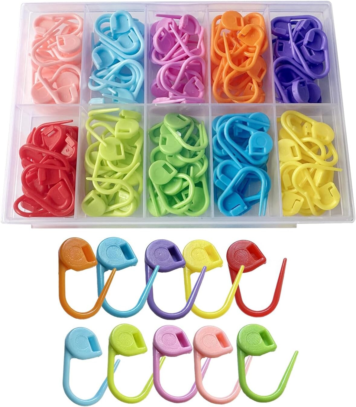 150 Pieces Knitting Crochet Locking Stitch Markers Stitch Needle Clip ...