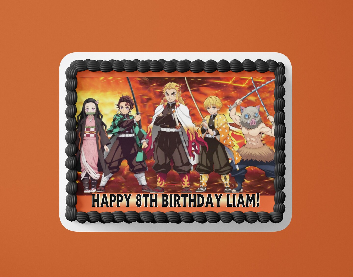 Demon Slayer Personalized Cake Topper Quarter Sheet Same day or next ...
