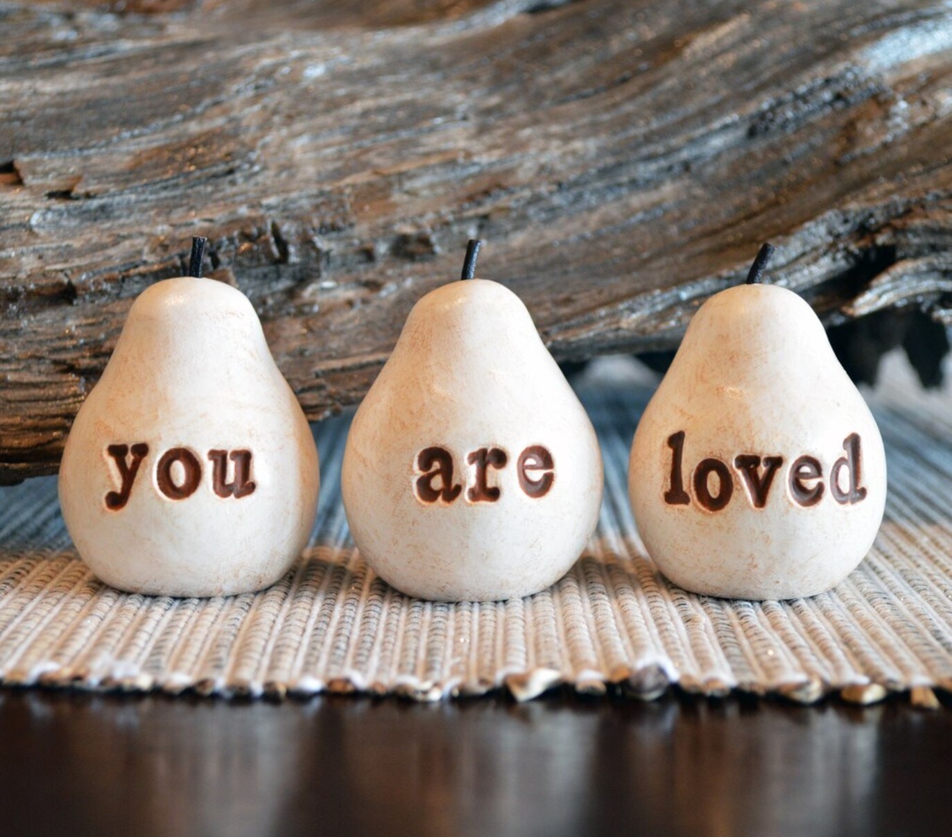 Gifts for her Birthday present for loved ones 3 vintage white pears you ...