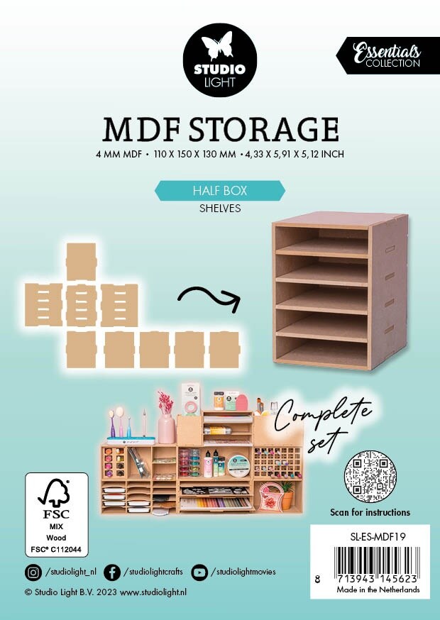 Studio Light MDF Storage Essentials-Nr. 19, Half Box Drawer | Michaels