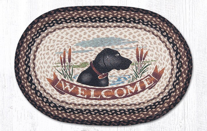 Earth Rugs OP-313 Welcome Dog Oval Patch 20" x 30" | Michaels