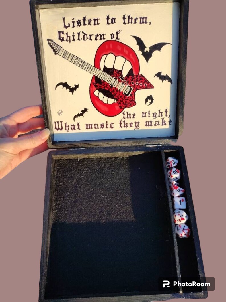 Vampire, Eddie Munson, Kas, DnD Dice tray box, DnD, devil dice tray ...