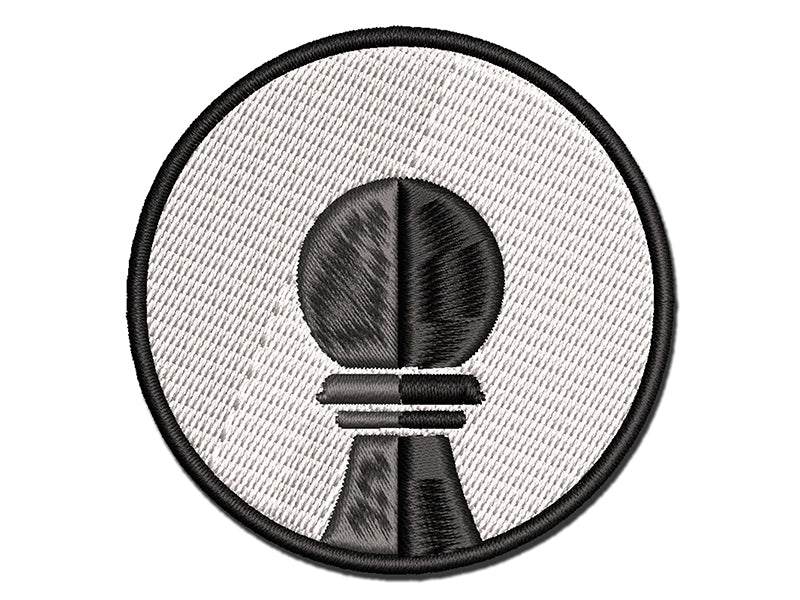 Chess Piece Black Pawn Multi-Color Embroidered Iron-On or Hook & Loop ...
