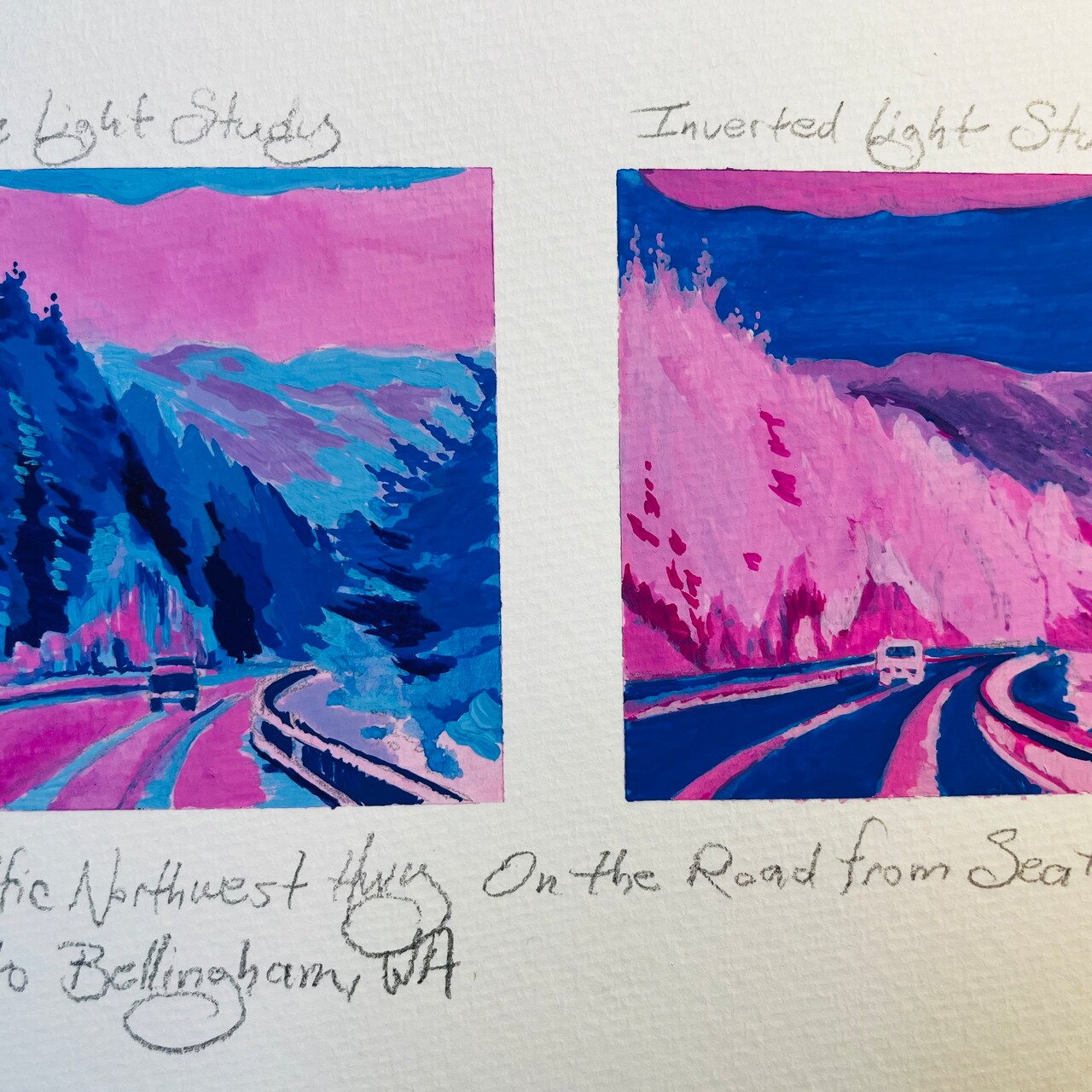 Understanding Light & Value Shapes in a Landscape Using Gouache with ...