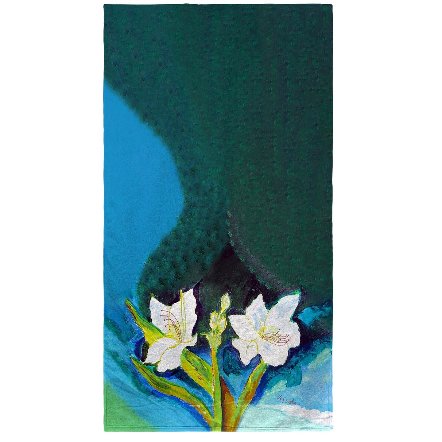 Betsy Drake White Lilies Beach Towel | Michaels
