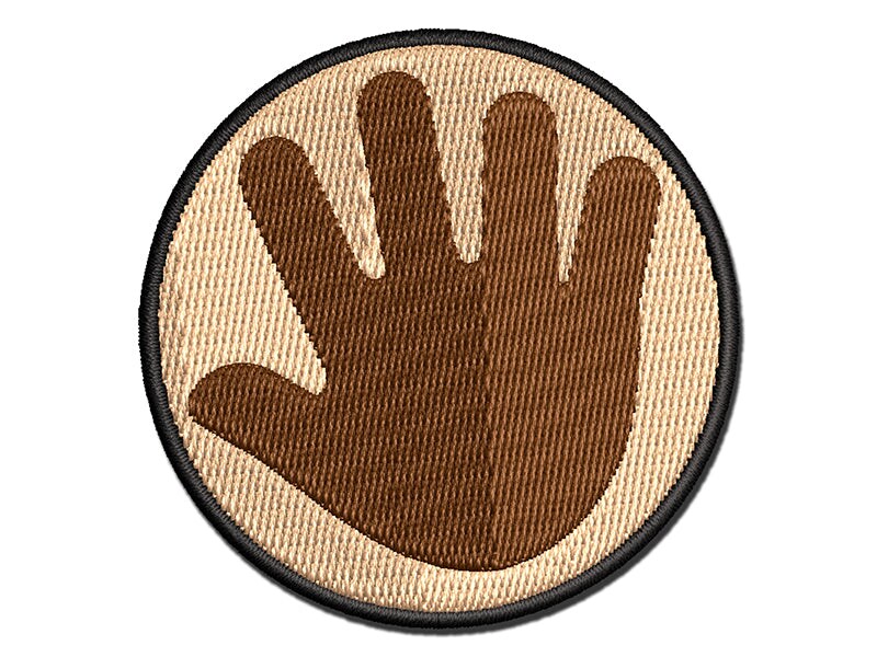 Handprint Solid Multi-Color Embroidered Iron-On or Hook & Loop Patch ...