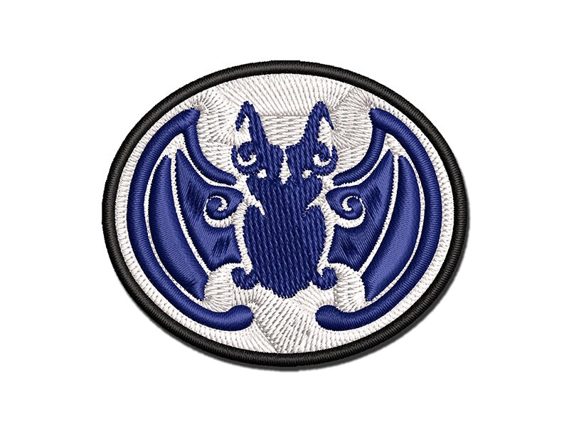 Chinese Lucky Bat Symbol of Good Fortune Multi-Color Embroidered Iron ...