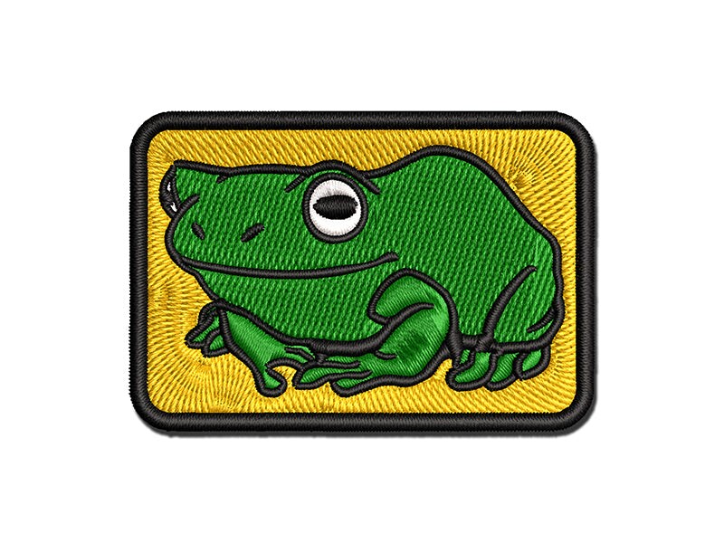 Happy Little Tree Frog Multi-Color Embroidered Iron-On or Hook & Loop ...