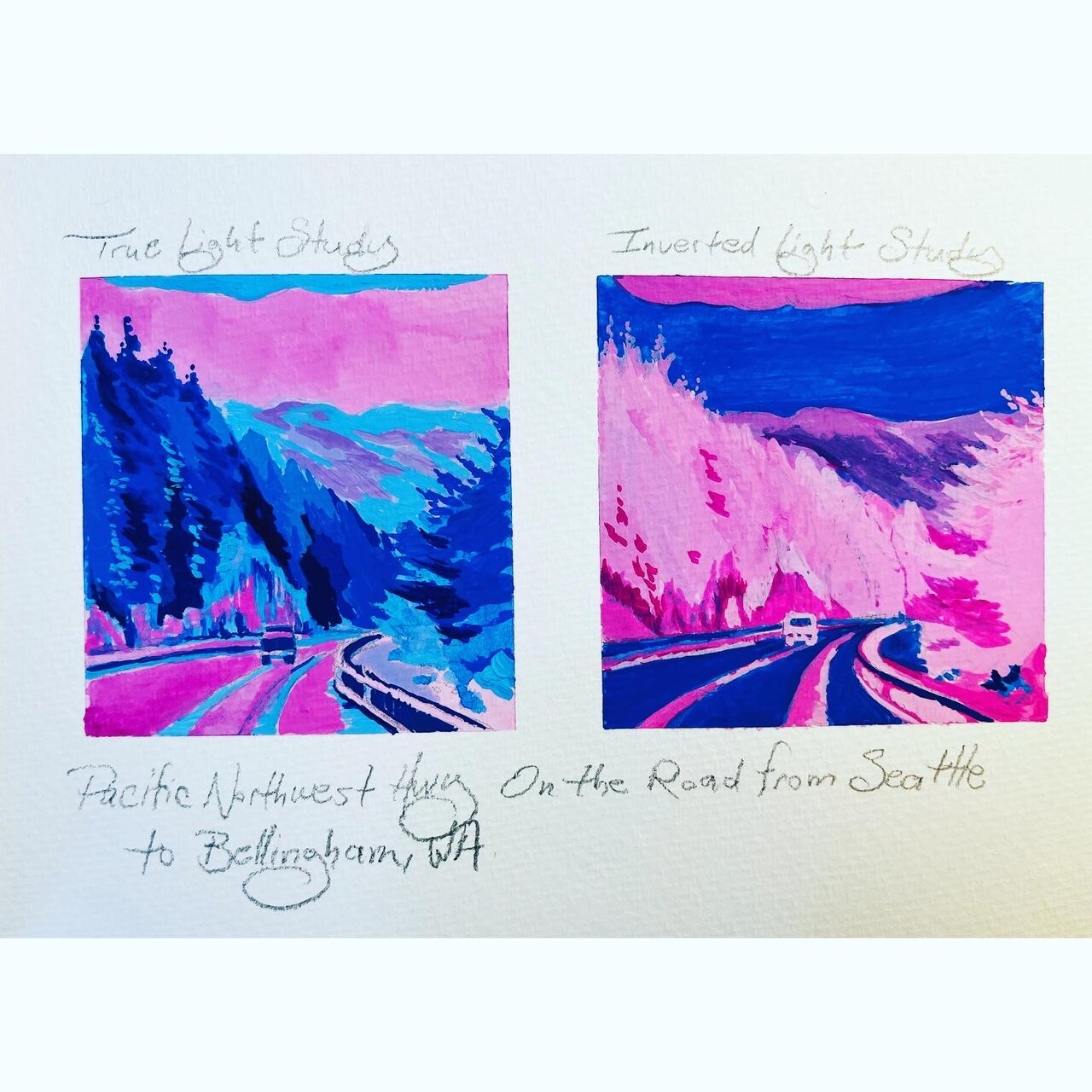 Understanding Light & Value Shapes in a Landscape Using Gouache with ...