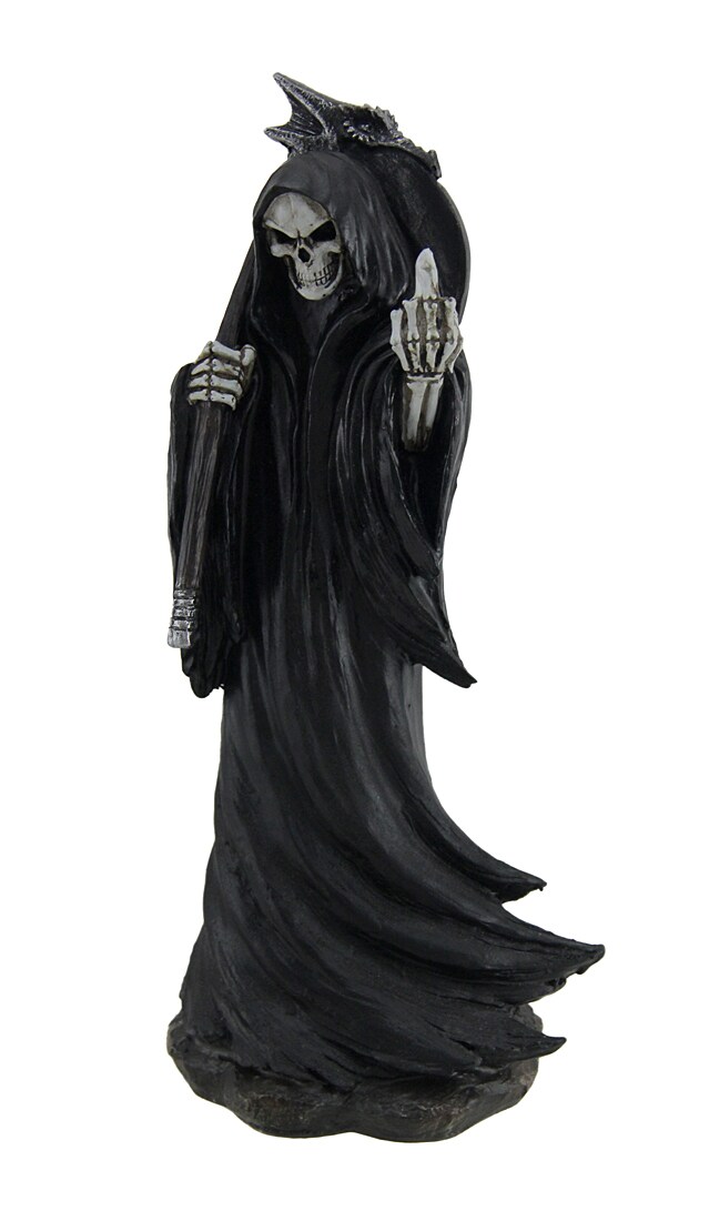 Grim Grouch Reaper Flipping Bird Hand Painted Figurine | Michaels