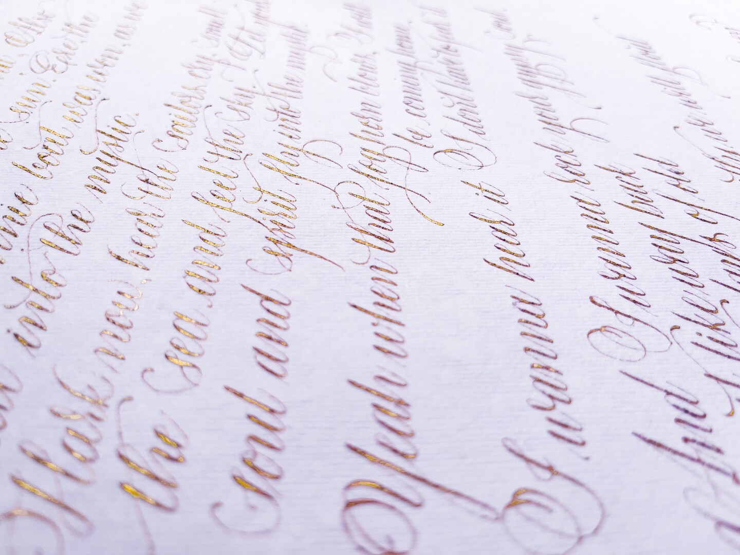 Flourished Script Poem, Vows, Song, Letter Hand-lettered Unframed Gift ...