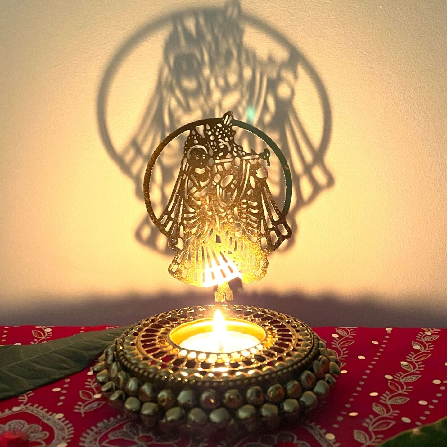 Ghungroo Shadow Diya Lord Ganesha/laxmiji/radha Krishna Diya For Diwali ...