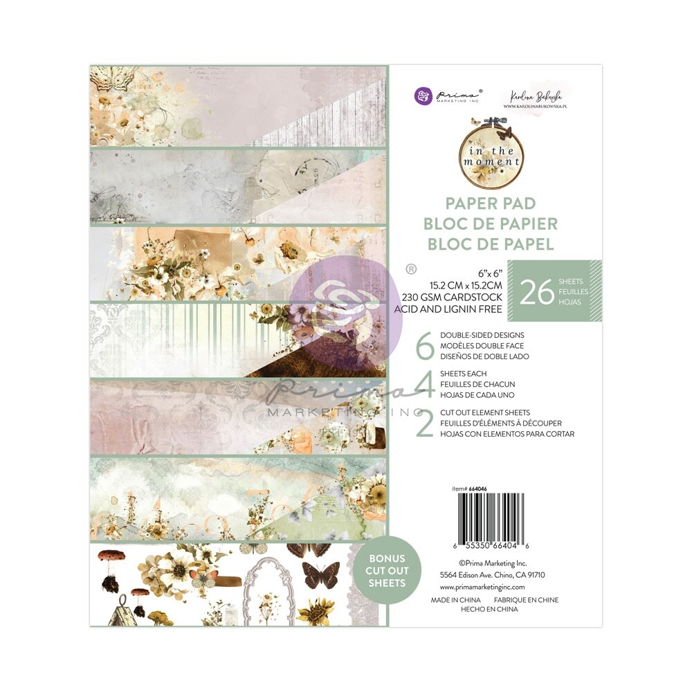 Prima Marketing Double-Sided Paper Pad 6"X6" 26/Pkg-In The Moment ...