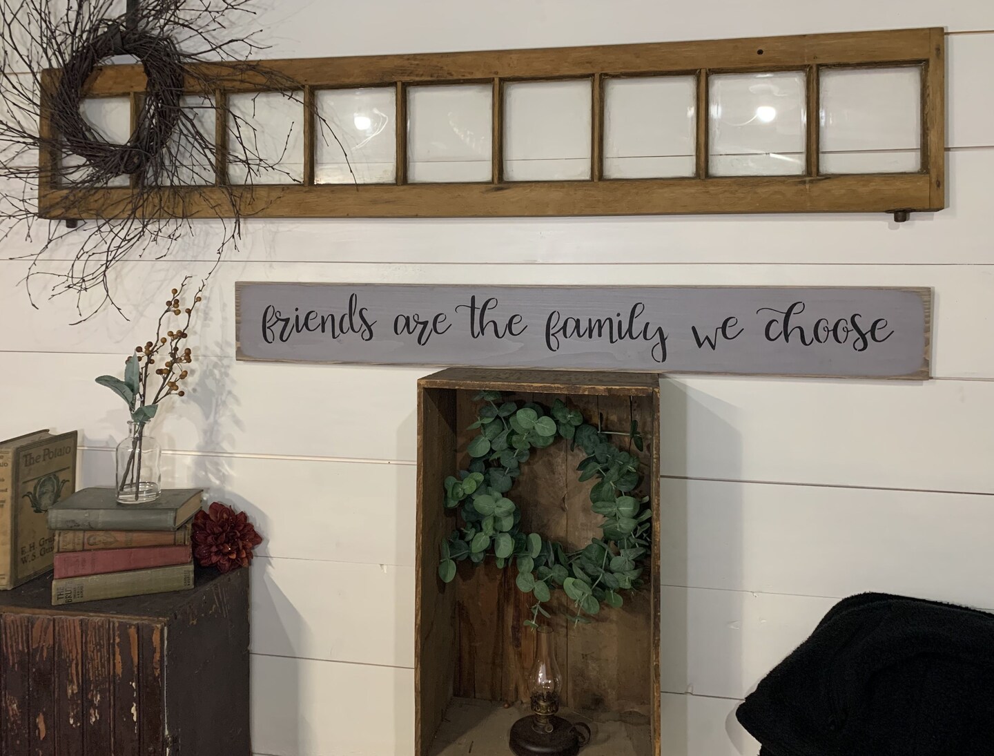 S 342 Friends are the Family we choose 44 in x 5.5 in x .75 in ...