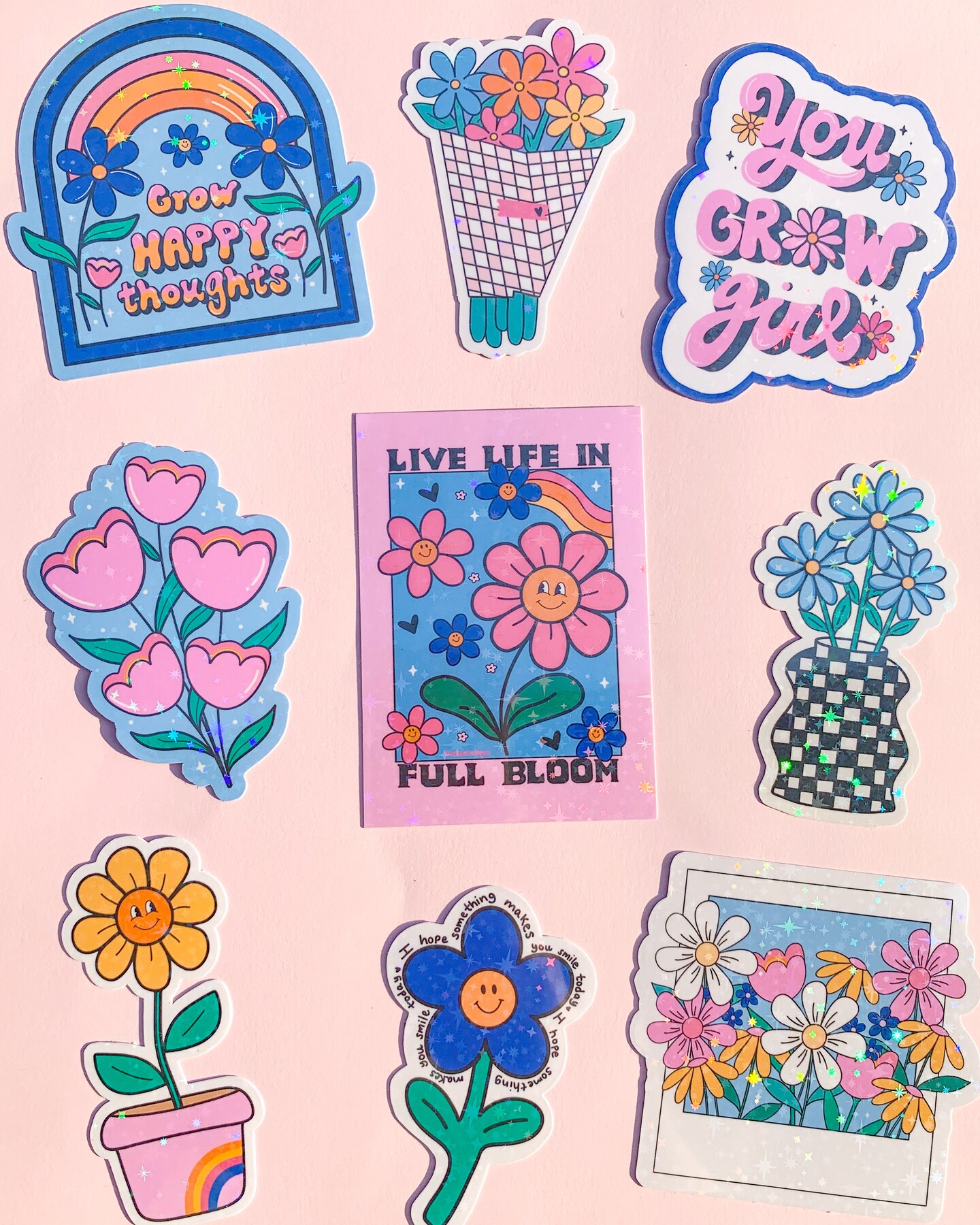 Pretty stickers - Flower Sticker Pack - Spring Sticker Pack - Sticker ...