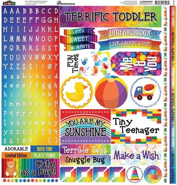 Reminisce Terrific Toddler 12x12 Alpha Sticker Sheet | Michaels
