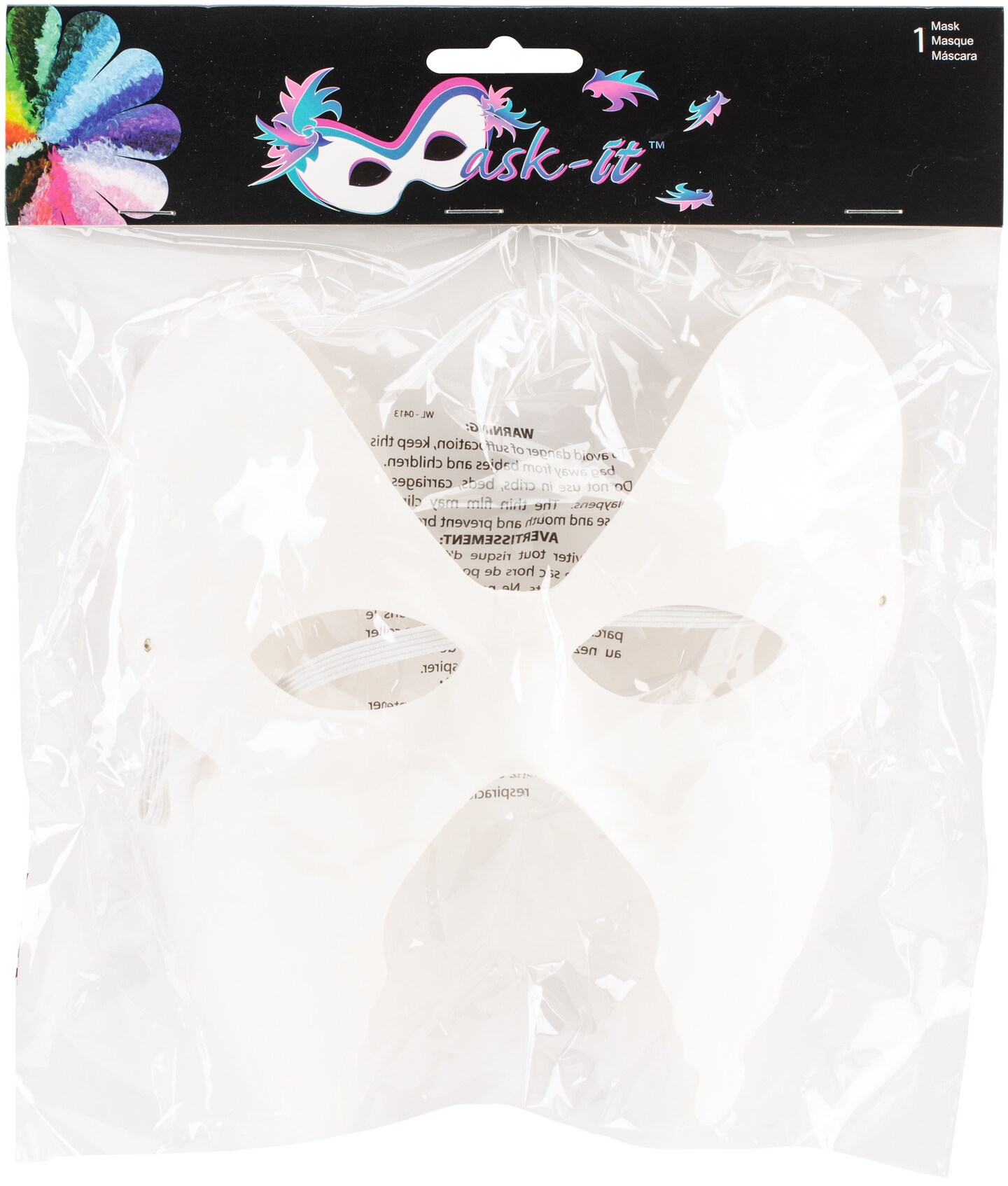 Paper Mask-It Butterfly Mask Form 7"-White | Michaels