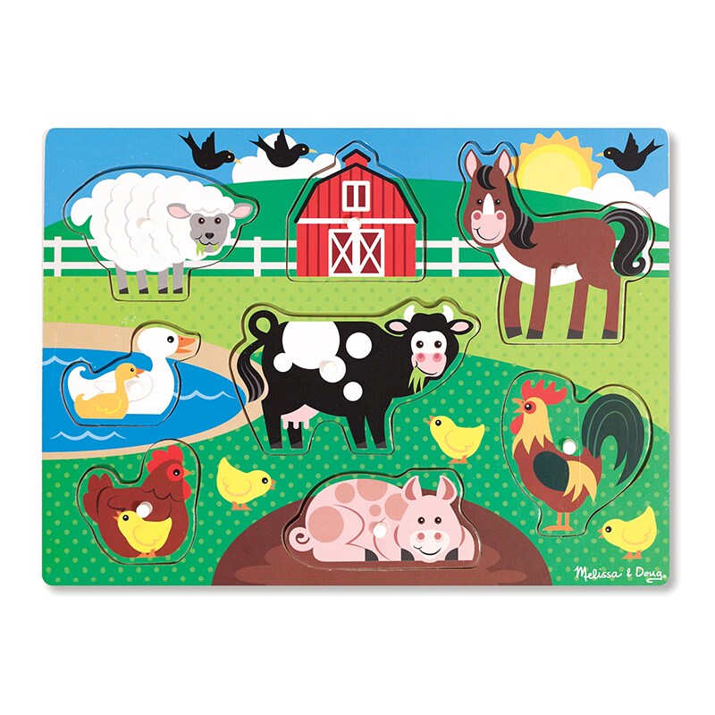 Farm Peg Puzzle, 8 Pieces | Michaels