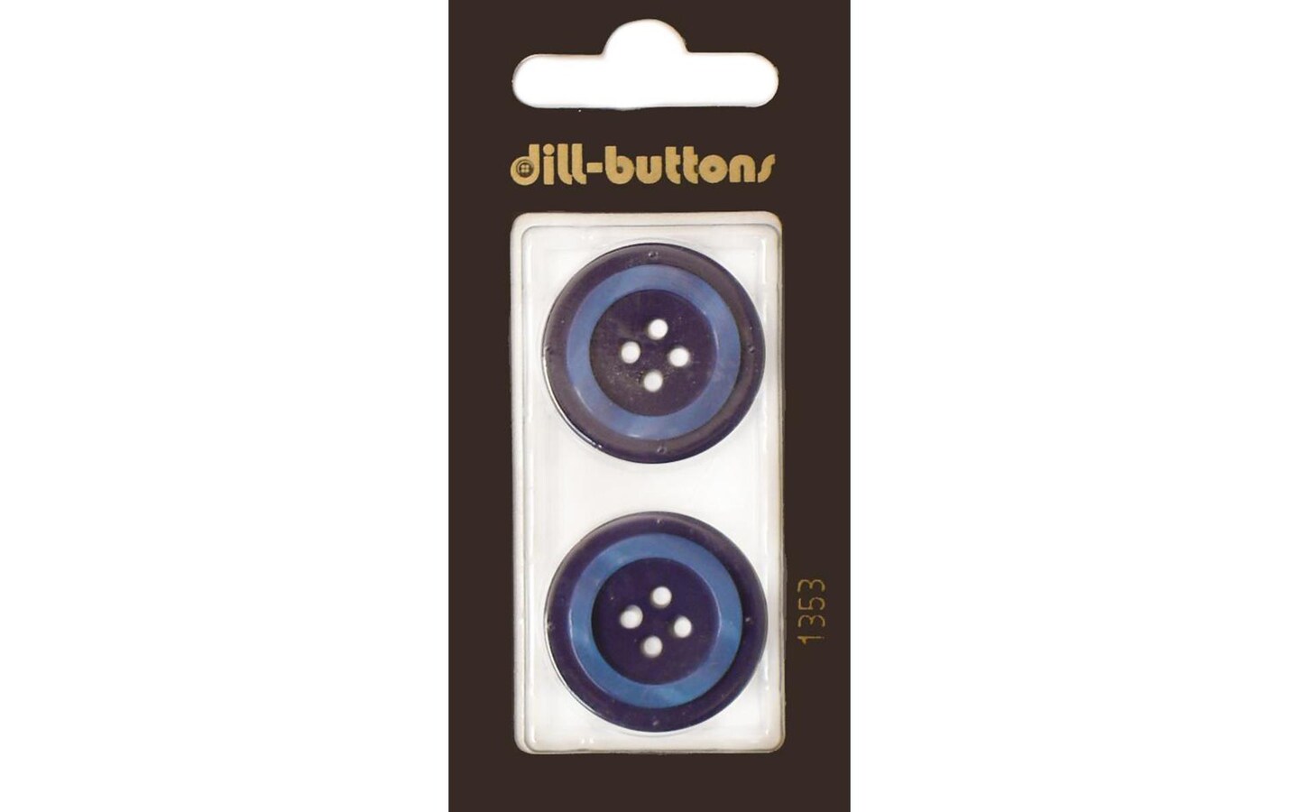 Dill Buttons 25mm 2pc 4 Hole Navy | Michaels