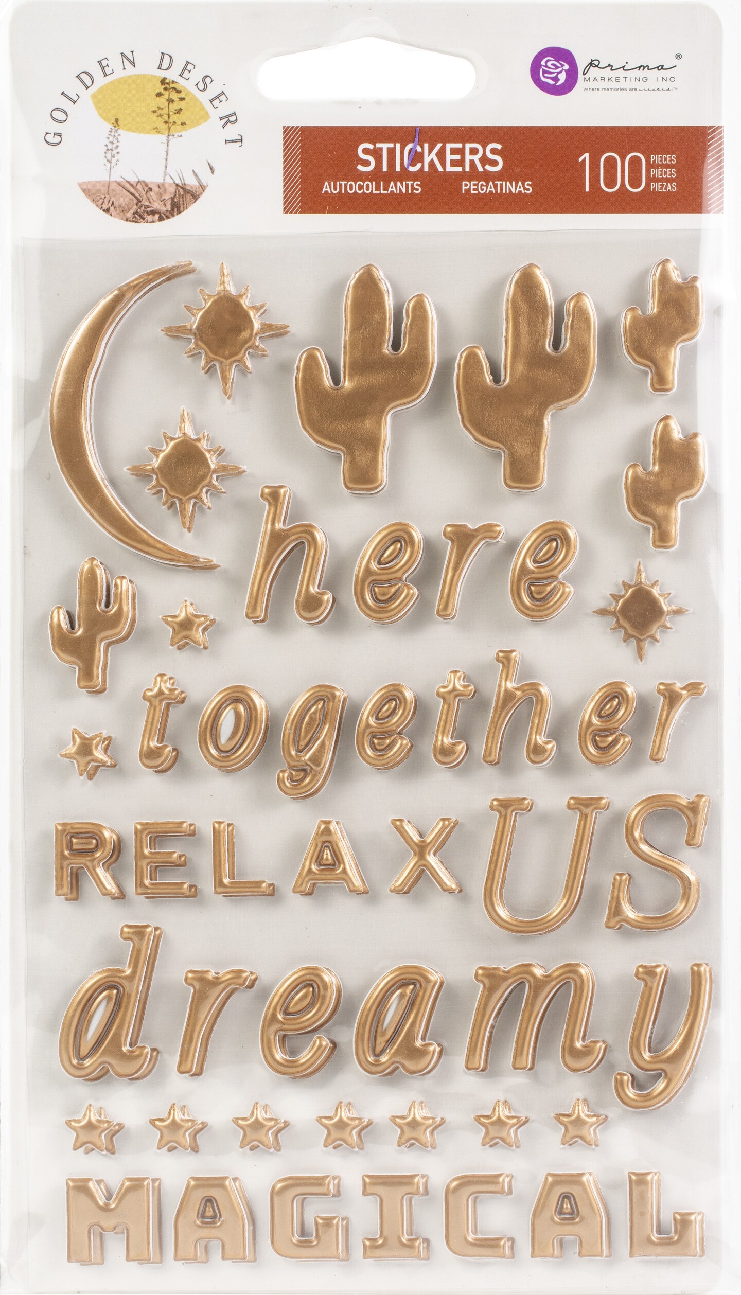 Golden Desert Title Stickers 100/Pkg | Michaels