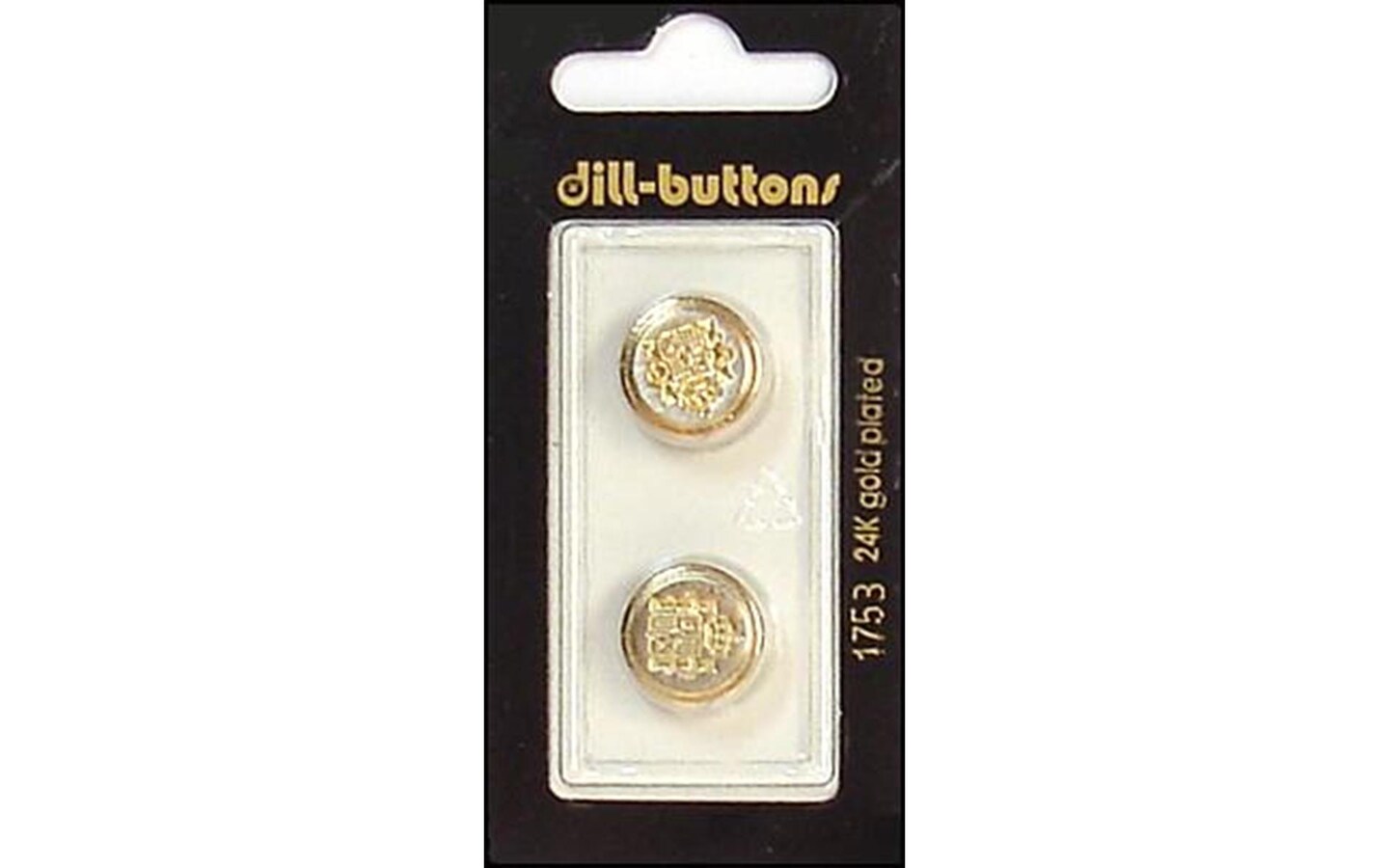 Dill Buttons 15mm 2pc Shank Gold/Silver Metal | Michaels