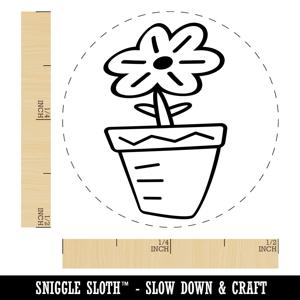 Flower Pot Doodle Rubber Stamp for Stamping Crafting Planners | Michaels