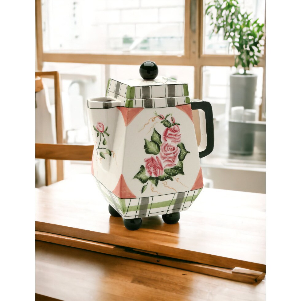 Ceramic Romantic Rose Teapot, Pitcher, ceramic tea Kettle for Tea for ...