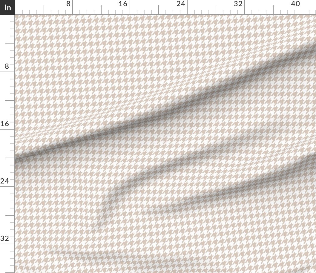 Petal Signature Cotton by the Yard or Fat Quarter Houndstooth Beige ...