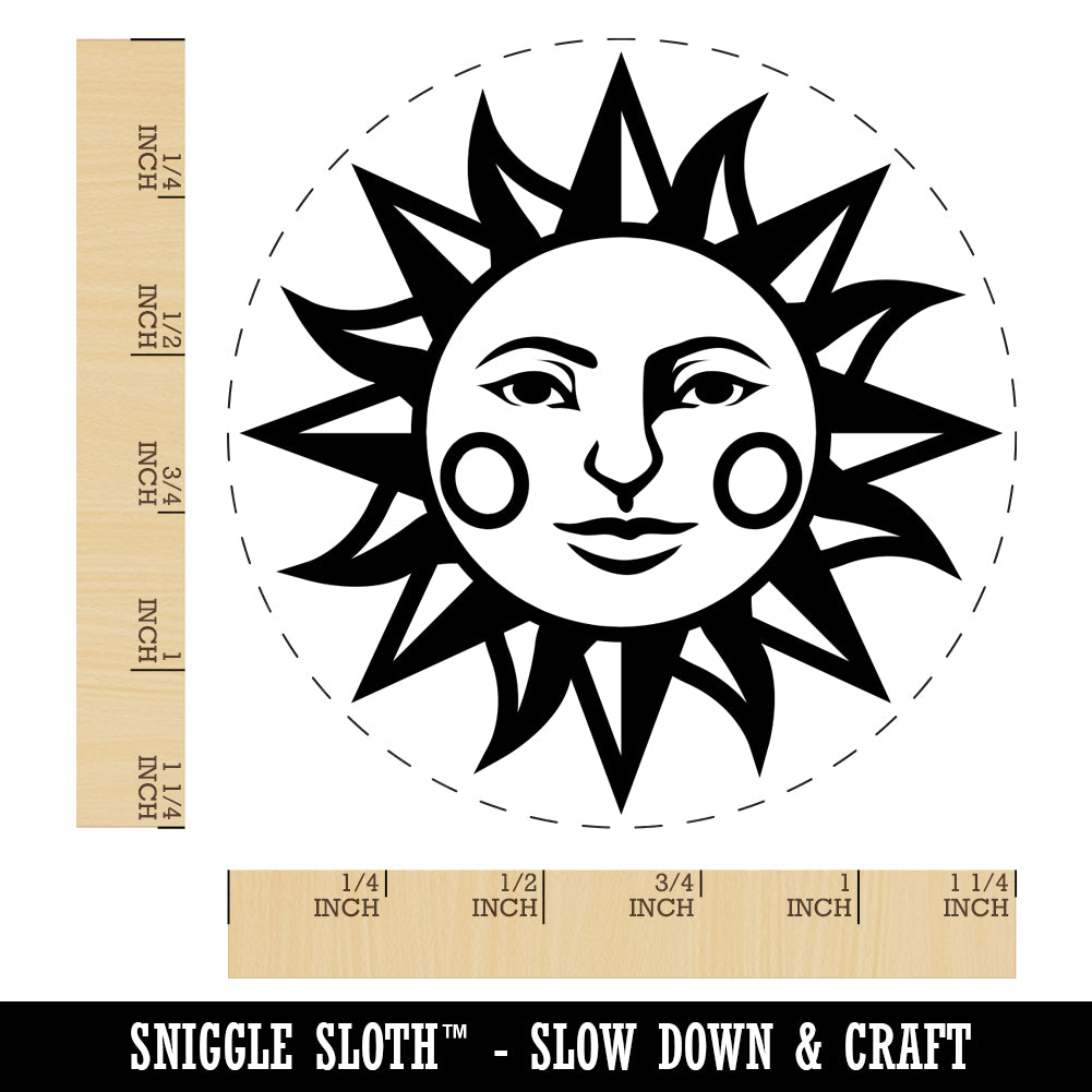 Heraldic Sun Face Rubber Stamp for Stamping Crafting Planners | Michaels