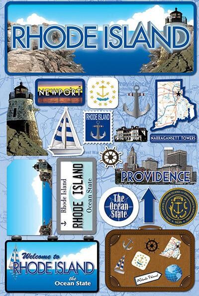 Reminisce Rhode Island Jetsetters 3D Stickers | Michaels