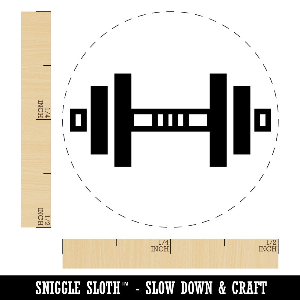 Weight Dumbbell Workout Icon Rubber Stamp for Stamping Crafting ...