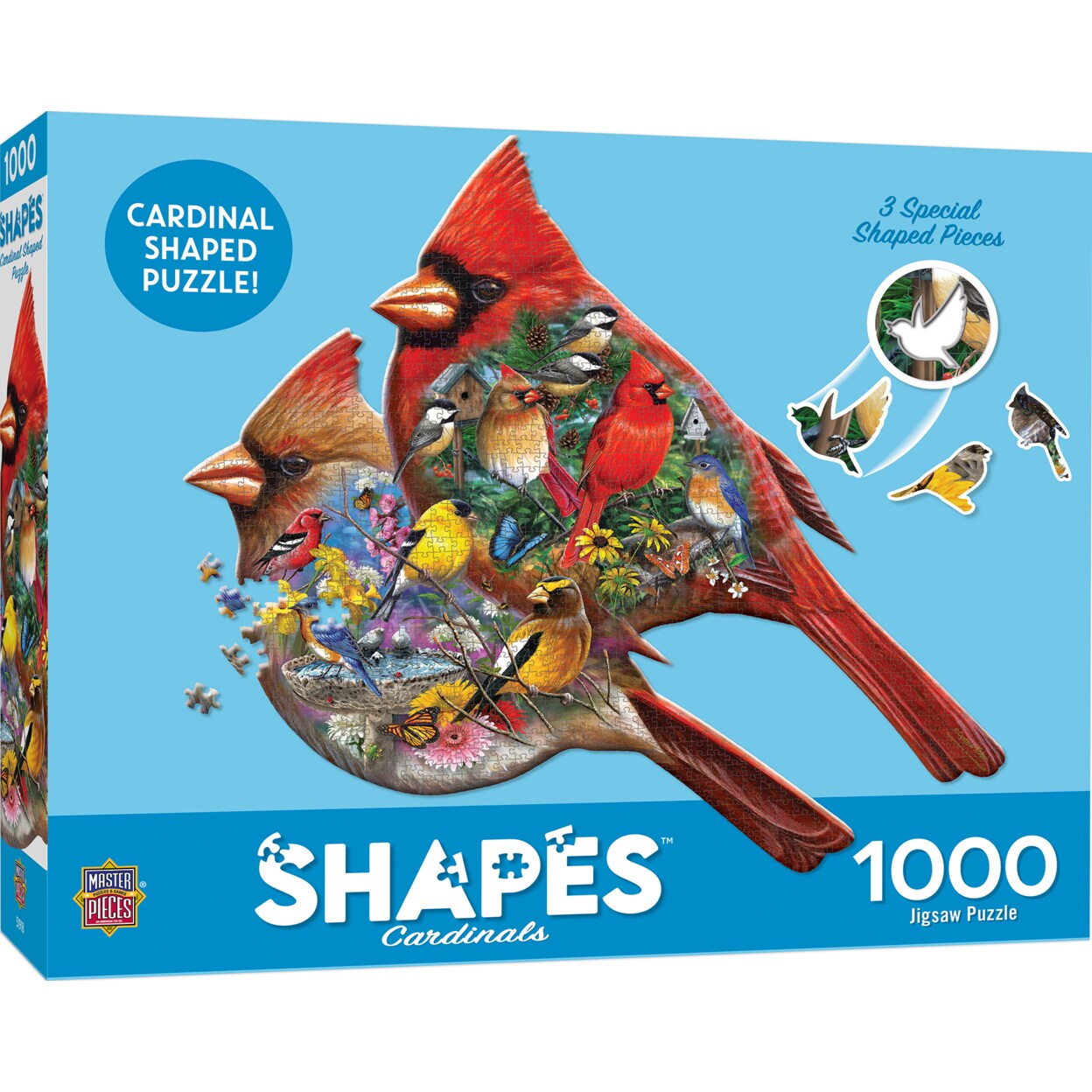 Masterpieces 1000 Piece Jigsaw Puzzle for Adults - Cardinals - 27.5"x37 ...