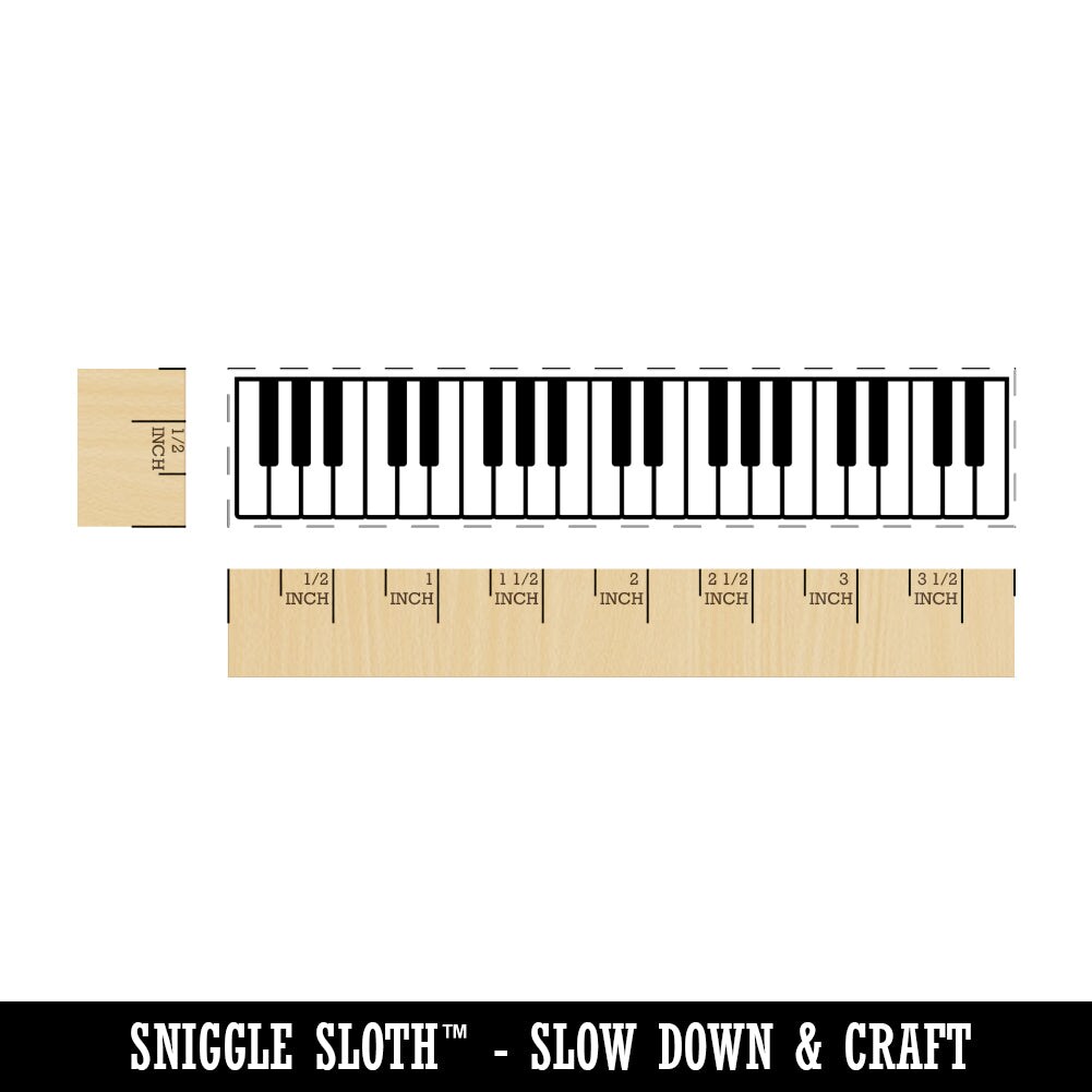 Piano Keys Border Rectangle Rubber Stamp for Stamping Crafting | Michaels