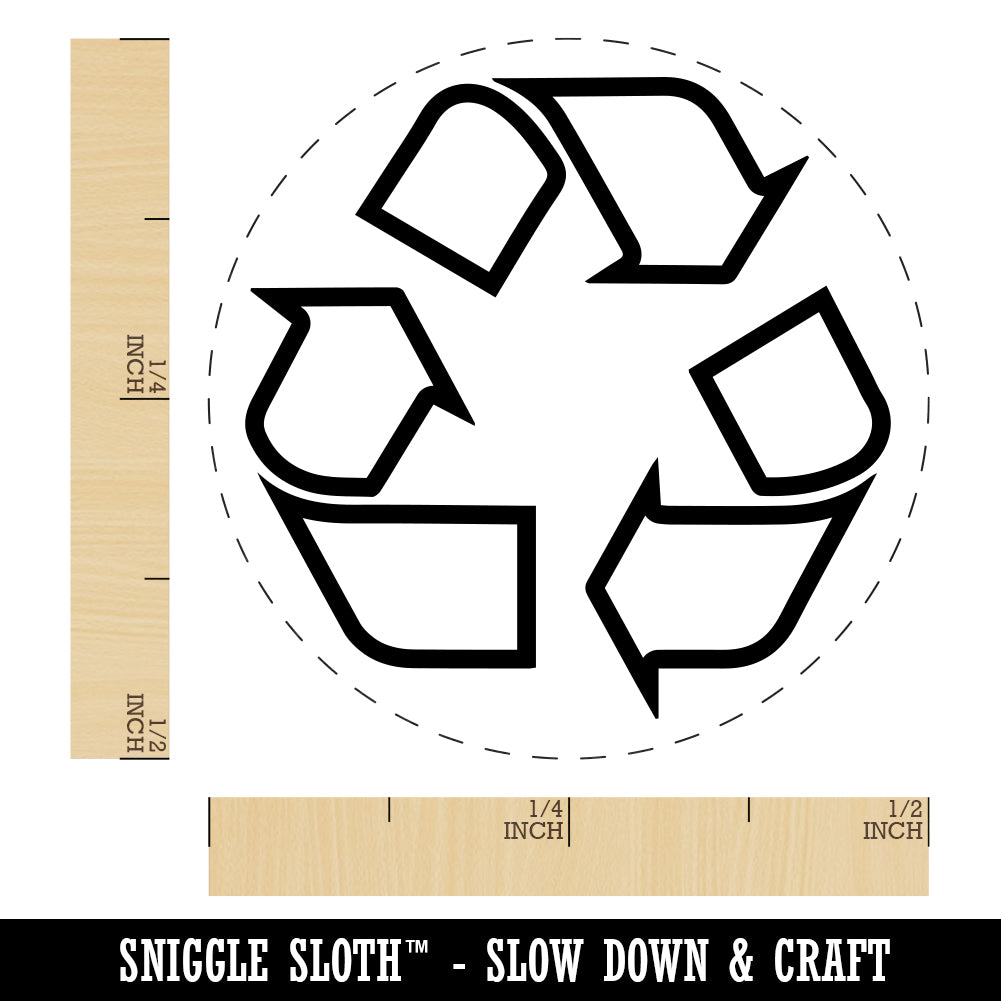 Recycle Symbol Outline Rubber Stamp for Stamping Crafting Planners ...